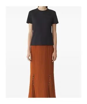 LANVIN Tie-back Crewneck T-shirt - Black