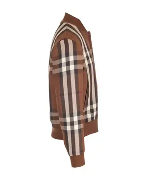 Burberry Checked Wool-blend Bomber Jacket