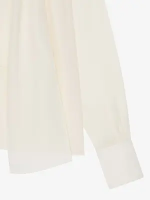 Givenchy 4g Motif Tie Neck Blouse - Eggshell Yellow