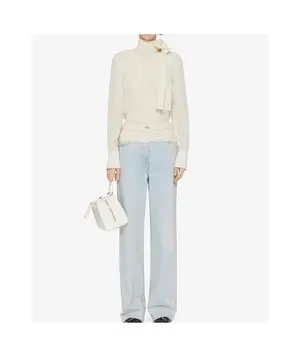 Givenchy 4g Motif Tie Neck Blouse - Eggshell Yellow