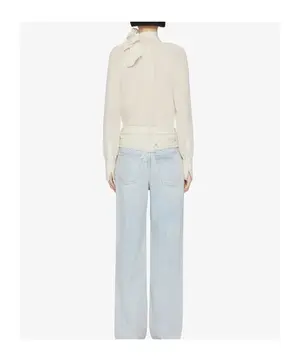 Givenchy 4g Motif Tie Neck Blouse - Eggshell Yellow