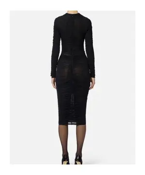 Elisabetta Franchi Draped Jersey Midi Dress