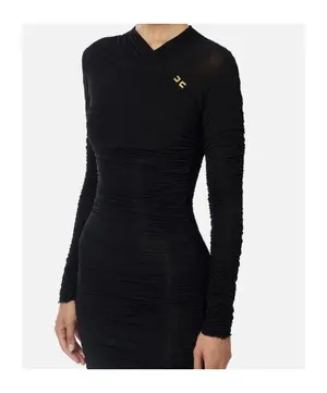 Elisabetta Franchi Draped Jersey Midi Dress
