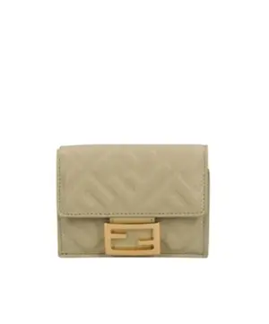 Fendi Leather Wallet - Nude