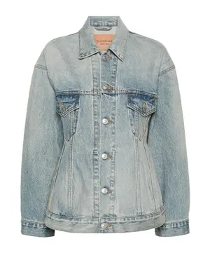 Balenciaga Collared Button-up Denim Jacket