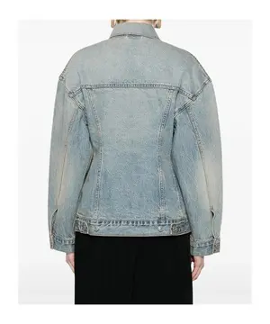 Balenciaga Collared Button-up Denim Jacket