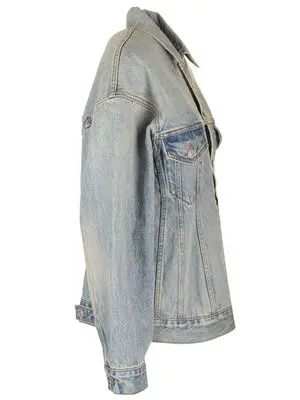 Balenciaga Collared Button-up Denim Jacket