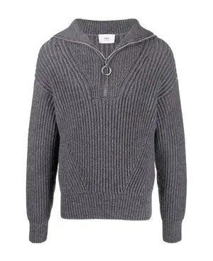 Ami Paris Zip Up Knitwear For Men