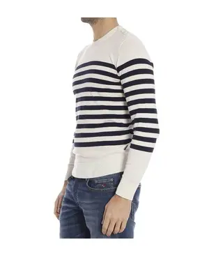 Emporio Armani Striped Knitted Pullover