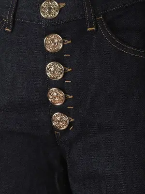 DONDUP High Rise Buttoned Flared Jeans