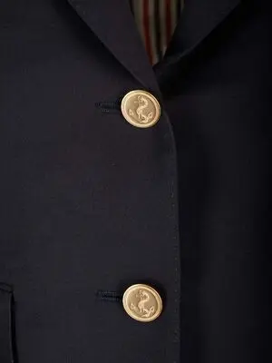 Thom Browne Single-breasted Blazer With Signature Stripes - Blue