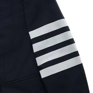 Thom Browne Single-breasted Blazer With Signature Stripes - Blue