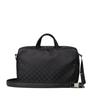 Gucci Allover Gg Motif Zipped Suitcase Bag