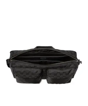 Gucci Allover Gg Motif Zipped Suitcase Bag