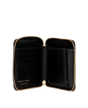 Comme Des Garçons Polka Dot Zipper Wallet - Black
