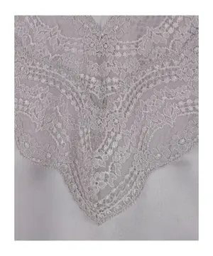Gucci Lace Detailed Satin Halterneck Dress - Grey