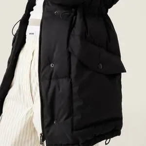 Miu Miu High-neck Drawstring Puffer Jacket