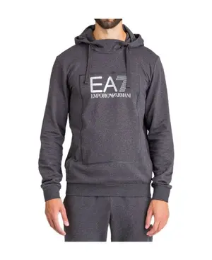 EA7 Logo Hooded Sweater - Black