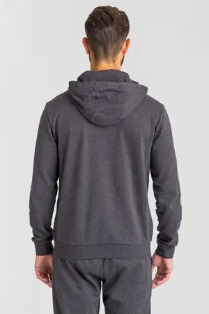 EA7 Logo Hooded Sweater - Black