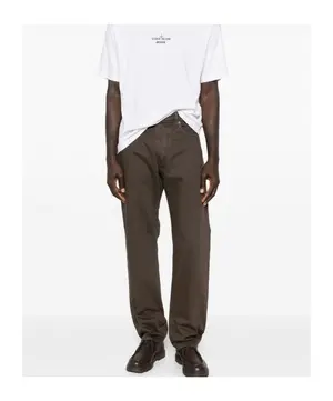 Stone Island Regular Straight Jeans In Bull Denim Cotton