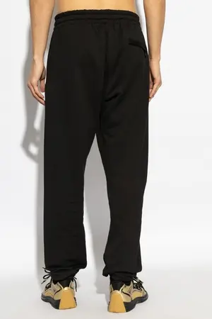 Dolce & Gabbana Dolce Gabbana Logo Embossed Jersey Jogging Pants - Black