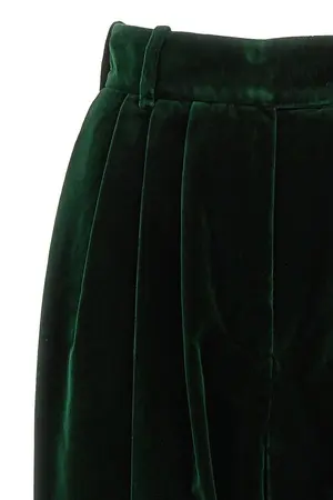 Alexandre Vauthier High-waist Wide-leg Velvet Trousers - Black