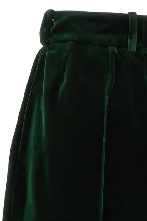 Alexandre Vauthier High-waist Wide-leg Velvet Trousers - Black