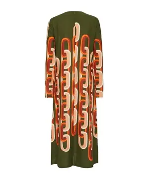 La DoubleJ Chain Print Midi Dress