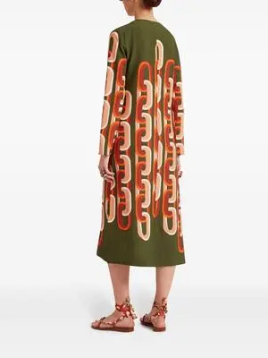 La DoubleJ Chain Print Midi Dress