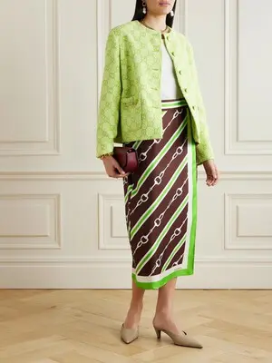Gucci Horsebit Print Silk Pareo
