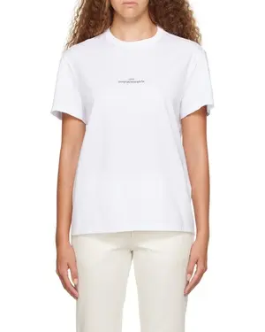 MAISON MARGIELA Logo Embroidered Crewneck T-shirt - No