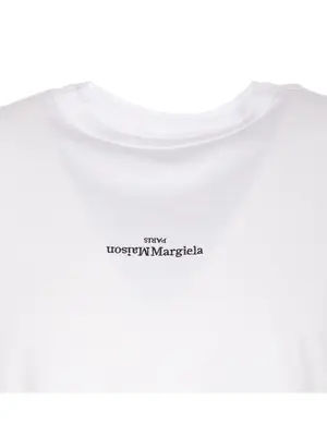 MAISON MARGIELA Logo Embroidered Crewneck T-shirt - No