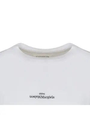 MAISON MARGIELA Logo Embroidered Crewneck T-shirt - No