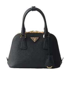 Prada Zip-up Top Handle Bag - Black