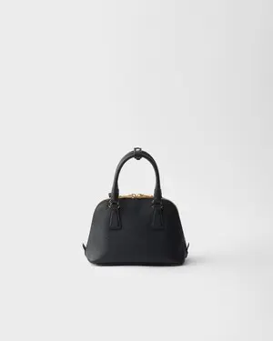 Prada Zip-up Top Handle Bag - Black