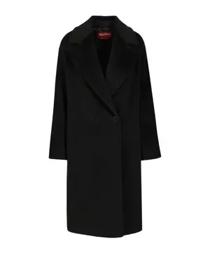 Max Mara Tokio Double Breasted Coat - Black