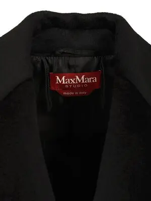 Max Mara Tokio Double Breasted Coat - Black