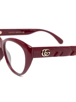 Gucci Cat-eye Frame Glasses - Red