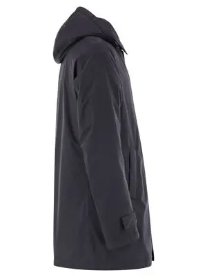 Herno Hooded Down Jacket With Detachable Hood - Black
