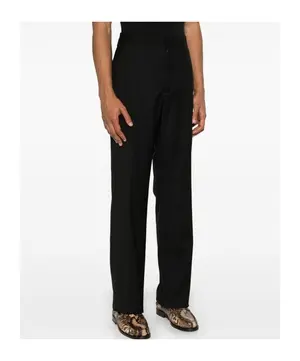 Tagliatore Tailored Straight Leg Trousers - Black