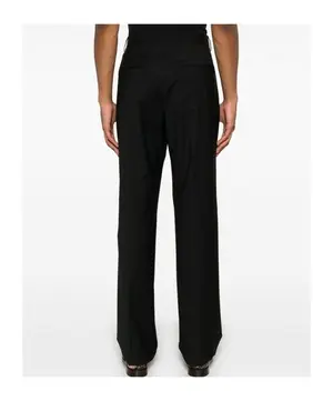 Tagliatore Tailored Straight Leg Trousers - Black