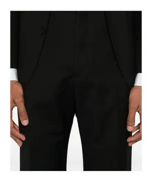 Tagliatore Tailored Straight Leg Trousers - Black