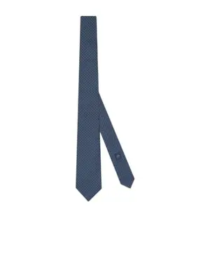 Gucci Silk Jacquard Neck Tie - Blue