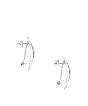 ANINE BING Curved Rectangle Polished Finish Earrings