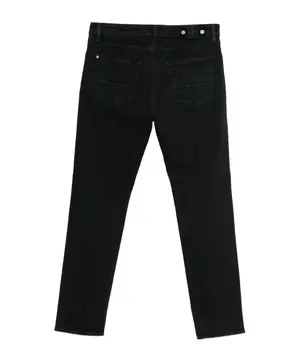 Stone Island Logo Patch Slim Fit Jeans - Black