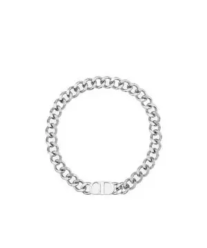 Dior Cd Icon Chain Link Necklace - White