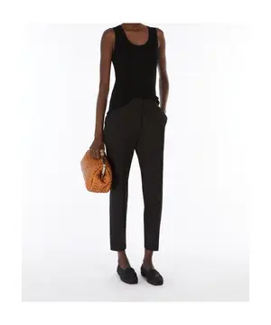Max Mara Straight Leg Cropped Tailored Trousers