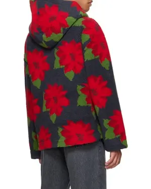 J.W.ANDERSON Floral Printed Zipped Hooded Jacket