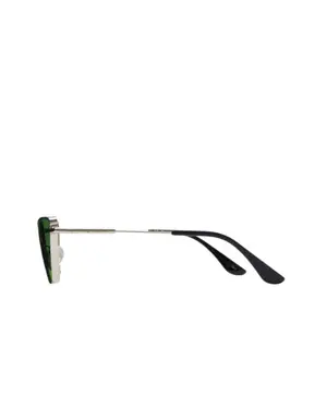 Alexander McQueen Silver-tone Cat Eye Sunglasses - Silver/green