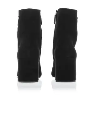 Prada Logo Embellished Square Toe Boots